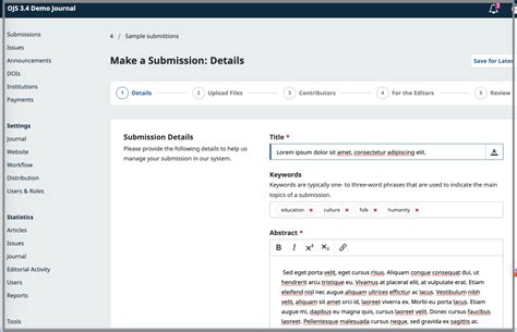 Whats New Feature In Ojs Version 34 Open Journal System Services
