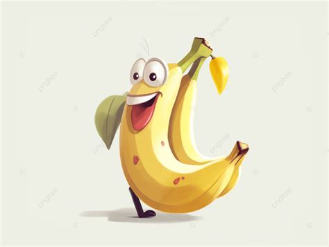 Animated Banana Vector Illustration Graphic Banana Nut Vectors