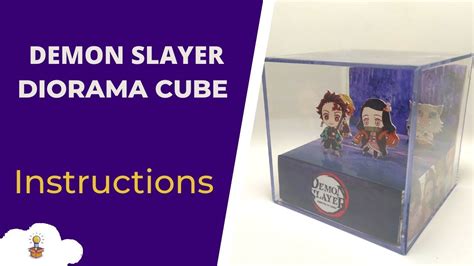 Demon Slayer 3d Diorama Cube Template Cube Template Diorama Cube