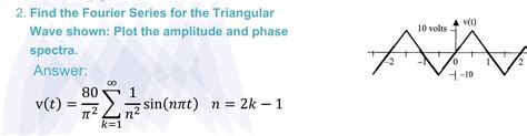 Solved 2 Find The Fourier Series For The Triangular Wave
