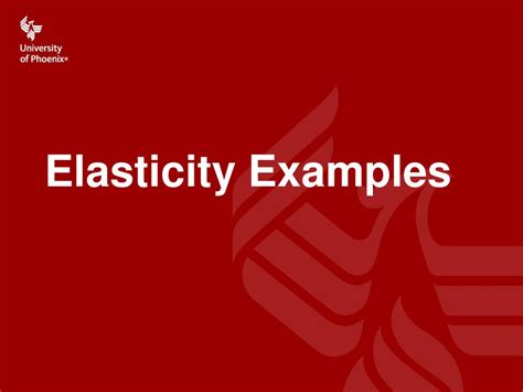 Elasticity Examples