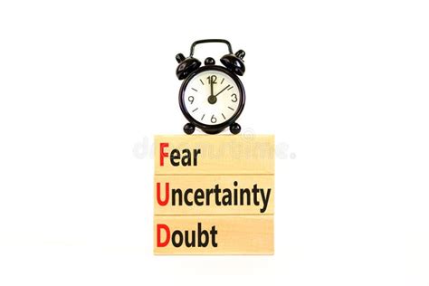 FUD Fear Uncertainty Doubt Symbol Concept Words FUD Fear Uncertainty