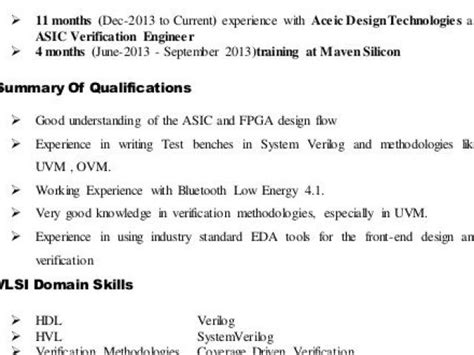 Vlsi Engineer Resume Resume Format Vlsi Design Engineer Resume Format Williamson Ga Us