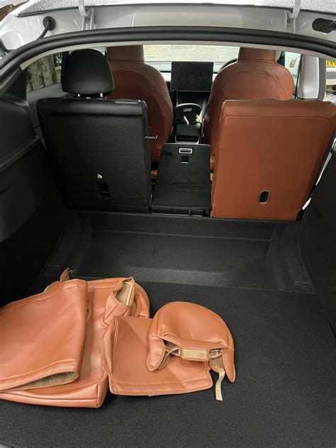 Model Y Napa Leather Seat Covers Saddle Tan Tesloid Usa