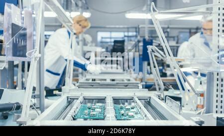 Technology Electronics On Smt Line For Production Of Computer Chips By
