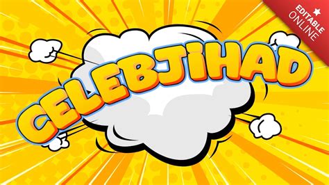 Celebjihad Comic Book Style Text Effect Generator