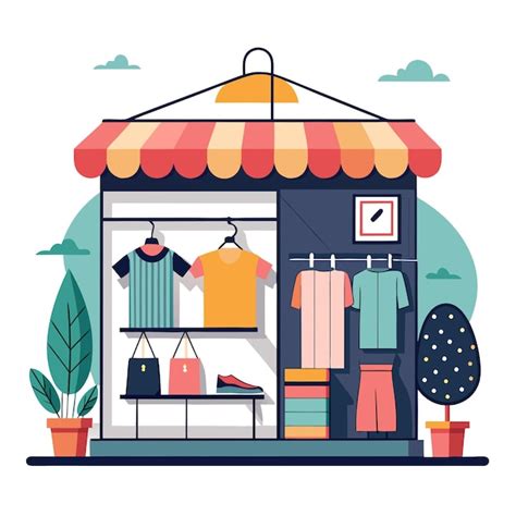 Modern Clothing Shop Clipart Vector Art And Illustration Premium Ai