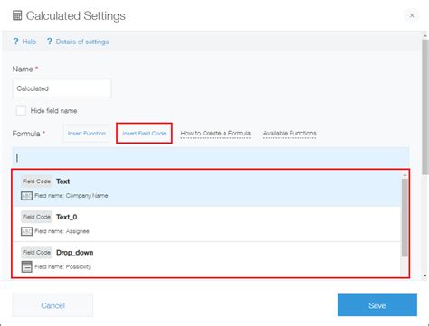 Basics Of Using Formulas Kintone Help