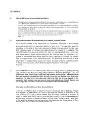 Tort Tuto 2 Docx TUTORIAL 2 1 State The Differences Between Assault And Battery 2 The