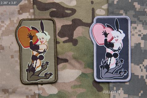 Love Bunny Pinup Morale Patch Armed Forces Supply