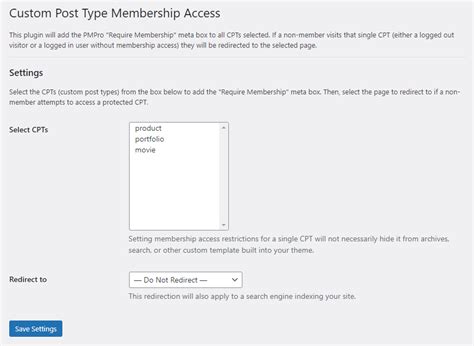 Custom Post Type Cpt Membership Access Add On Plugin