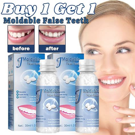 Moldable False Teeth Solid Glue Denture Adhesive Temporary Tooth Teeth