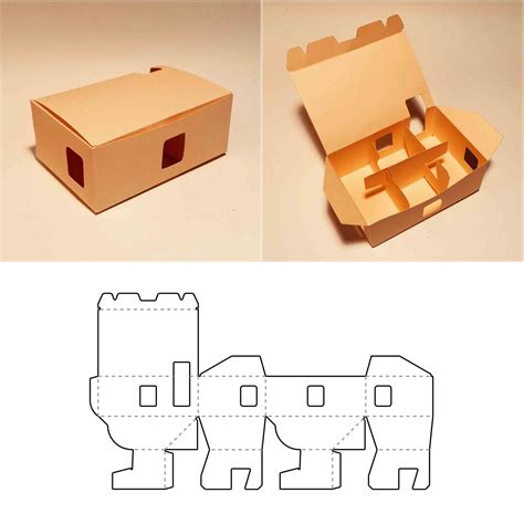 Box With Handle Template Square Box Cube Box Favor Box G Inspire