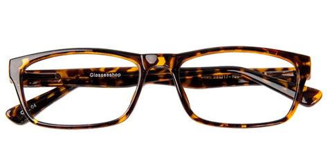 Glassesshop Classic Vintage Inspired Rectangular Clear Lens Prescription Eyeglasses Frame