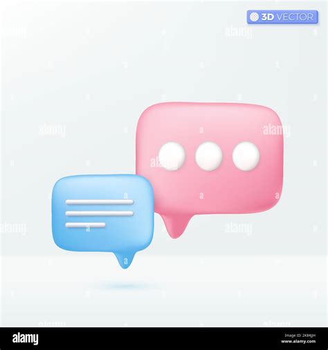 Dialog Or Chat Speech Bubble And Dots Icon Symbols Chat Message Message Talk Concept 3d