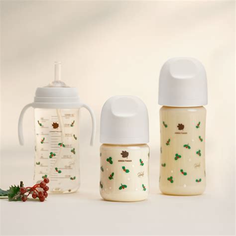 유한킴벌리 그린핑거 베베그로우 호랑가시나무 디자인 젖병 선봬