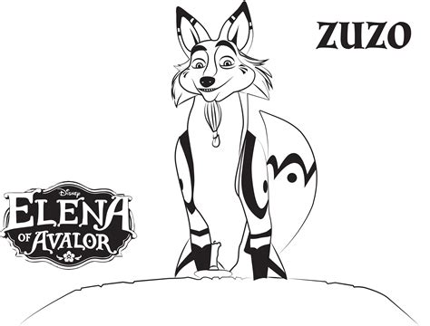Zuzo Ausmalbilder Von Elena Avalor Zum Ausmalen