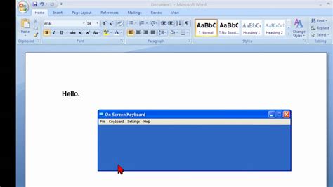 Windows Xp On Screen Keyboard Youtube