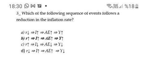 Solved Which Of The Following Sequence Of Events Follows Chegg