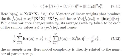 Machine Learning Derivation Of The Linear Regression In Sample Error