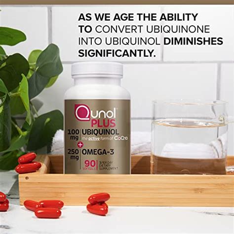 Qunol Plus Ubiquinol Omega 3 Ubiquinol Coq10 100mg With 250mg Omega