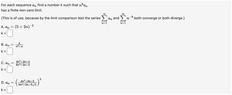 solved for each sequence an ﻿find a number k ﻿such that