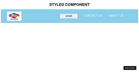 React Style Component Navbar Codesandbox