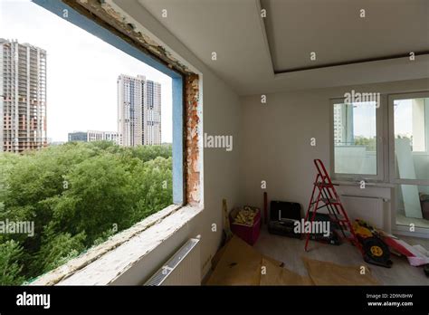 Just Installed A New Window Without Foam Stock Photo Alamy