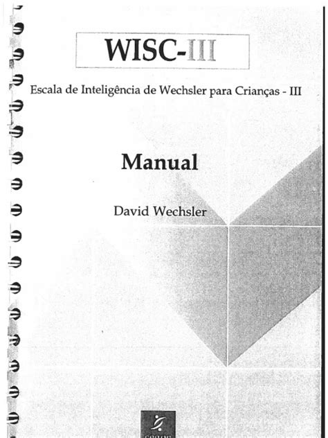 Wisc Iii Manual Original Pdf