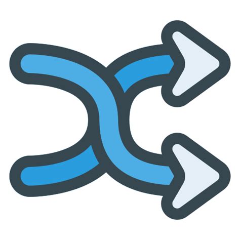 Shuffle Arrows Generic Outline Color Icon