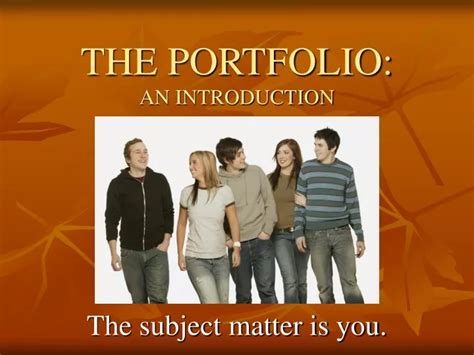 Ppt The Portfolio An Introduction Powerpoint Presentation Free Download Id 1756183