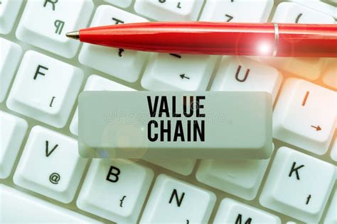 Writing Displaying Text Value Chain Internet Concept Business Manufacturing Process Industry