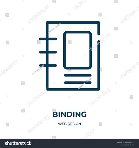 Binding Icon Linear Vector Illustration Web Stock Vector Royalty Free
