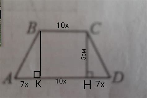 высота равнобедренной трапеции проведенная из вершины C делит основание Ad в отношении 7 17