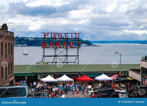 Elliott Bay On The Puget Sound With Downtown Seattle And Mount Rainier