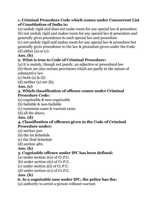 Crpc Any Cpc 1 Criminal Procedure Code Which Comes Under Concurrent List Of Constitution Of