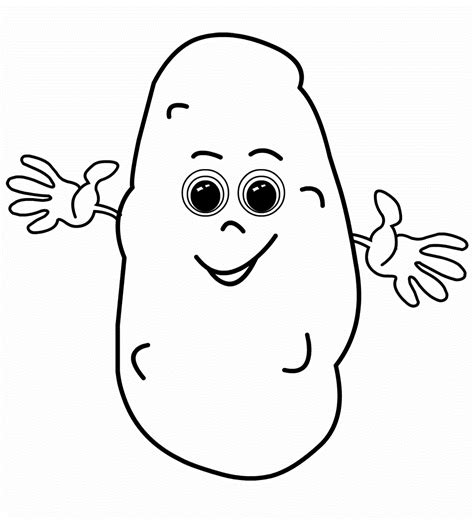 Раскраска Картошки для детей распечатать и скачать бесплатно