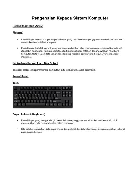 Peranti Input Dan Output