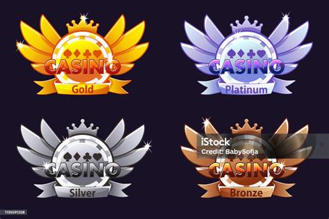 카지노 어워드 포커 칩과 크라운 카지노 등급 아이콘 카지노 슬롯 및 게임 Ui에 대 한 벡터 일러스트 레이 션 1위에 대한 스톡
