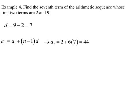 ppt arithmetic sequences and partial sums powerpoint presentation