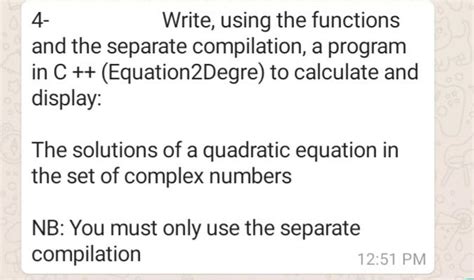 Solved 4 Write Using The Functions And The Separate