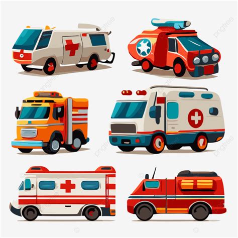 긴급 차량 스티커 클립 아트 만화 긴급 차량 벡터 세트 상표 클립 아트 Png 일러스트 및 벡터 에 대한 무료 다운로드 Pngtree