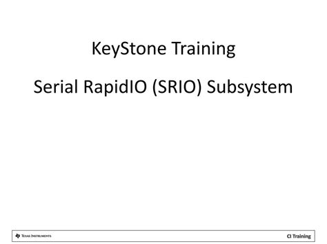 Ppt Serial Rapidio Srio Subsystem Powerpoint Presentation Free Download Id 2641911
