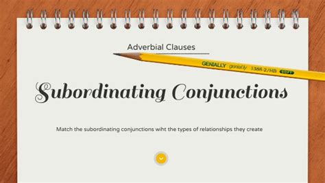 Subordinating Conjunctions Genially
