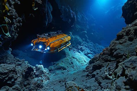 Envision A Future Where Underwater Robots Analyze Generative Ai Premium Ai Generated Image