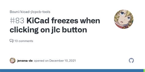 KiCad Freezes When Clicking On Jlc Button Issue Bouni Kicad Jlcpcb Tools GitHub