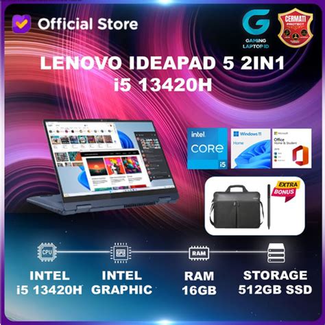 Promo Lenovo Ideapad In I H Ram Gb Ssd Gb W Ohs Wuxga Large Cicil