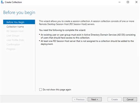 how to add and remove rds collections in windows server 2016 beaming