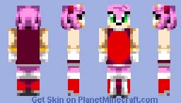 Amy Rose Sonic The Hedgehog Minecraft Skin