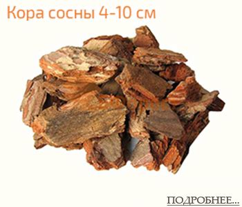 Кора сосны 4-10 см фракция купить в Москве у производителя в мешках